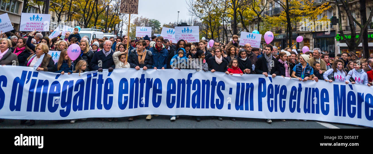 Paris, France, Seniors holding Activist Protest signs, protesters ...