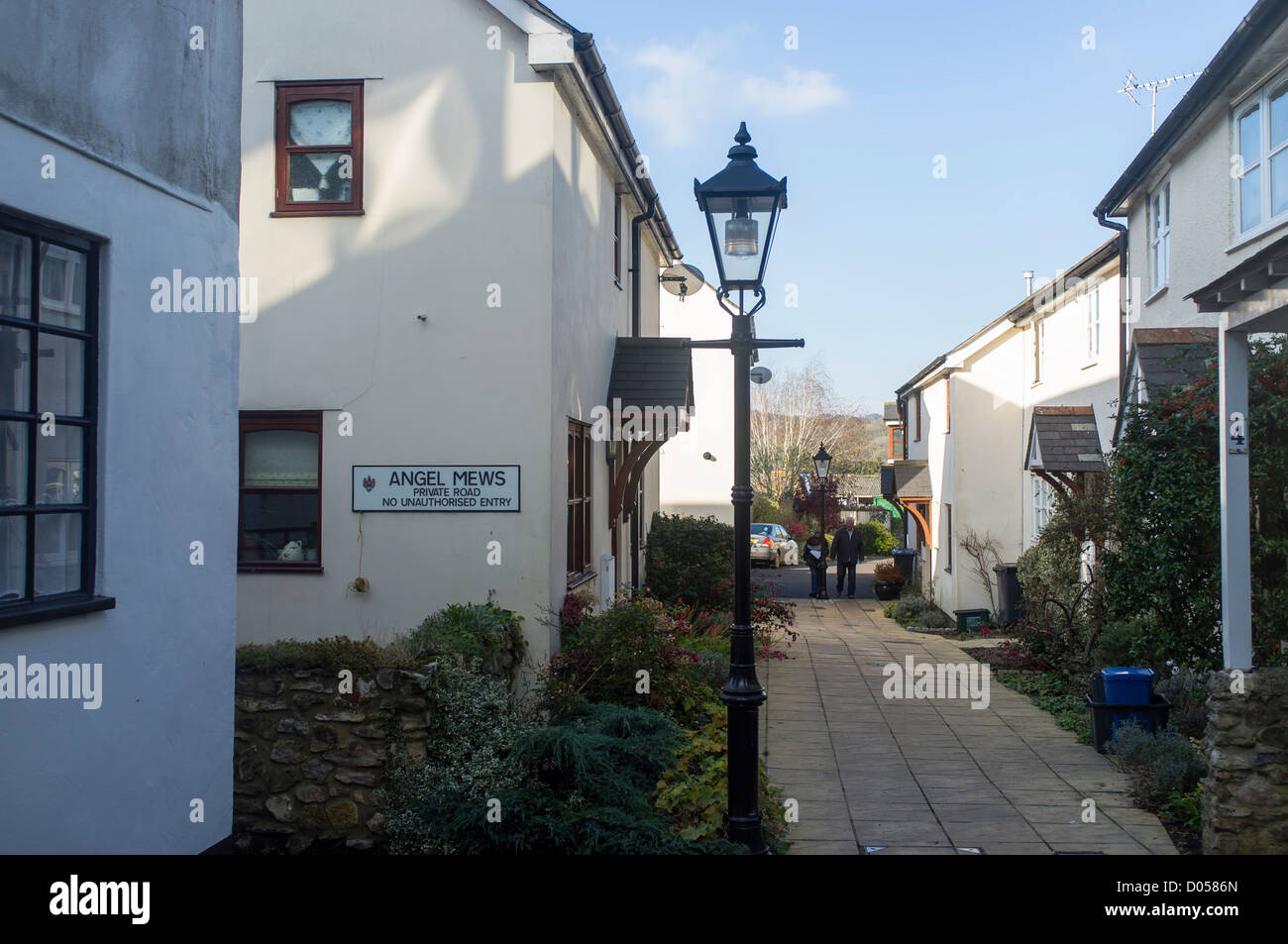 Honiton Devon England. October 14th 2013. A mews in Honiton with a faux ...