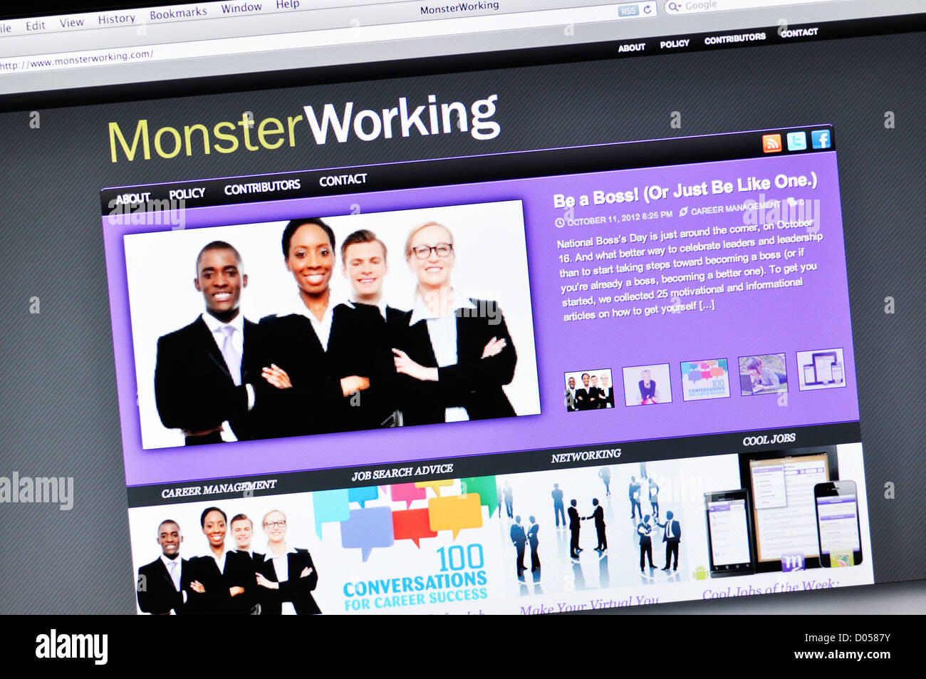 Monster com screen hi-res stock photography and images - Alamy