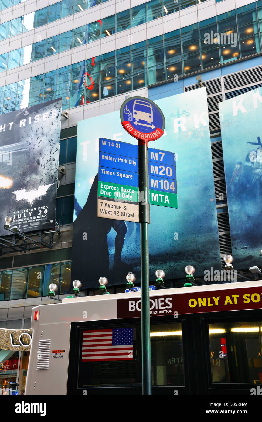 Bus stop, New York, USA Stock Photo - Alamy