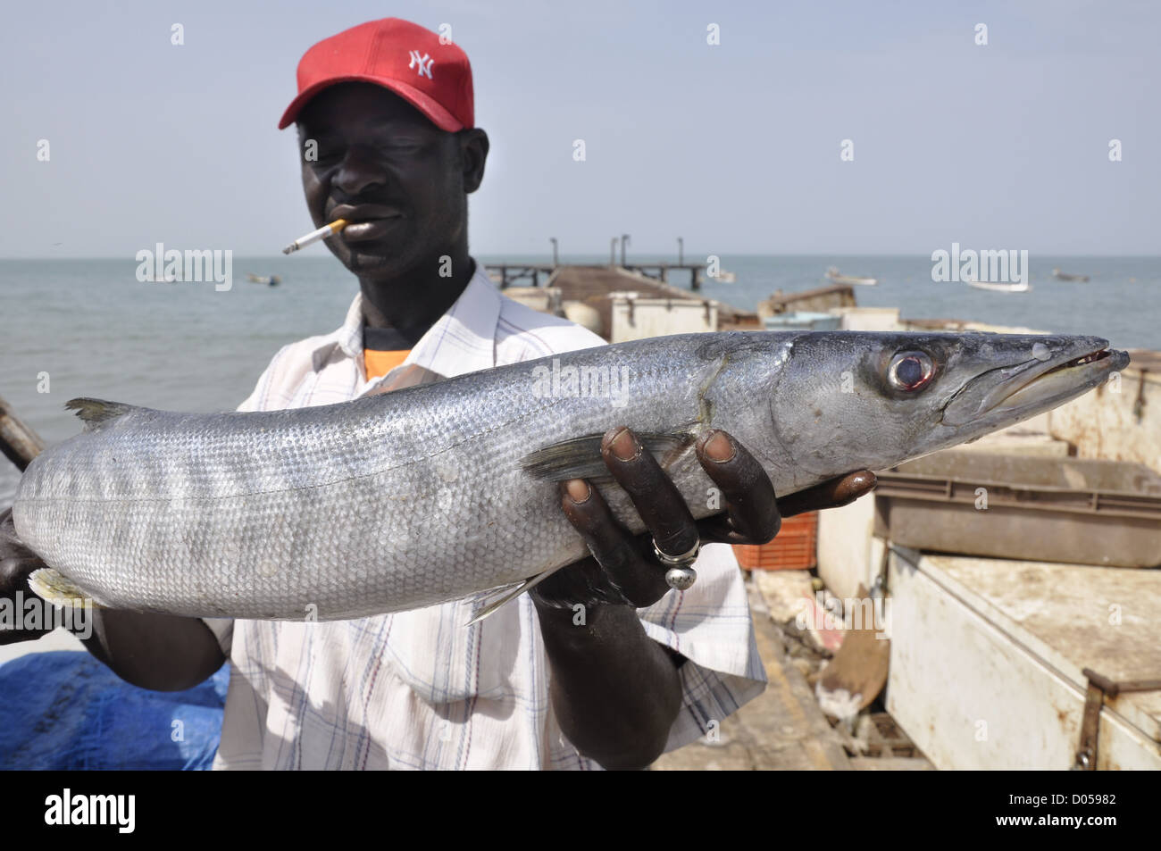 Bakau harbour, The Gambia Stock Photo - Alamy