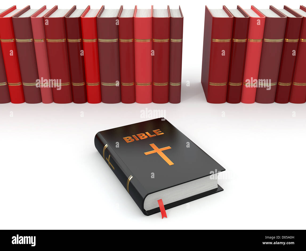Holy Bible on background from others books. 3d Stock Photo - Alamy