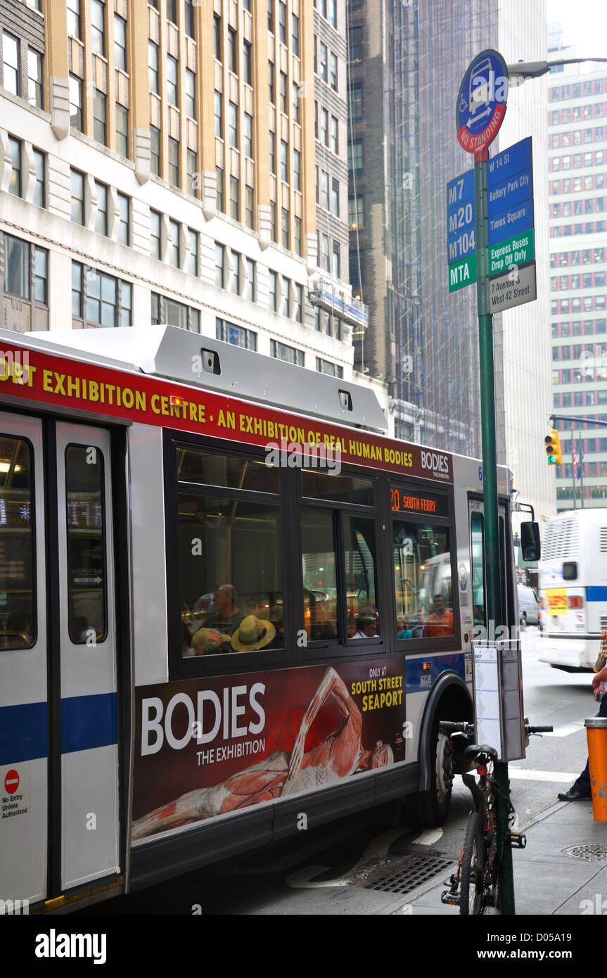 Bus stop, New York, USA Stock Photo - Alamy