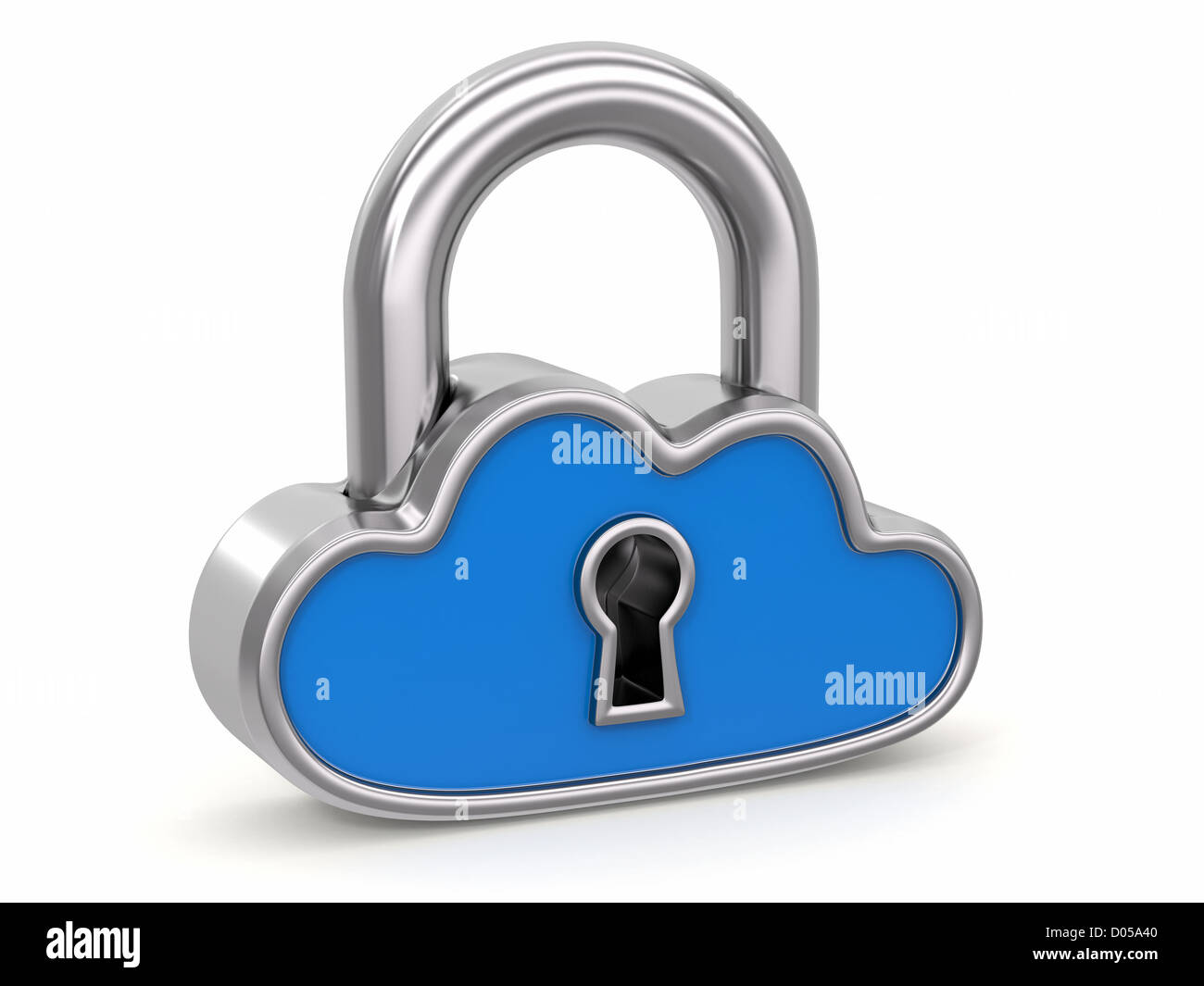 Cloud computing as padlock. Security concept. 3d Stock Photo - Alamy
