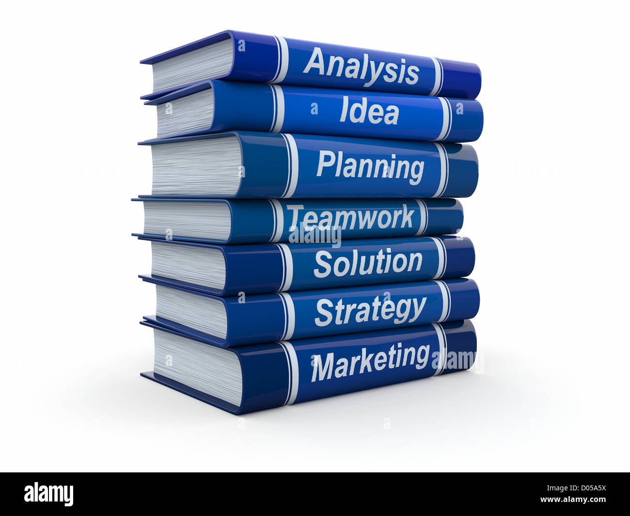 Business training. Economic books on white background. 3d Stock Photo ...