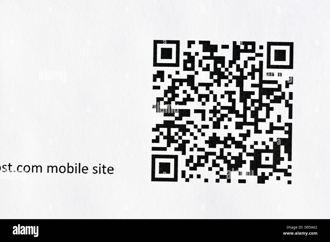 QR Quick Response code Stock Photo - Alamy