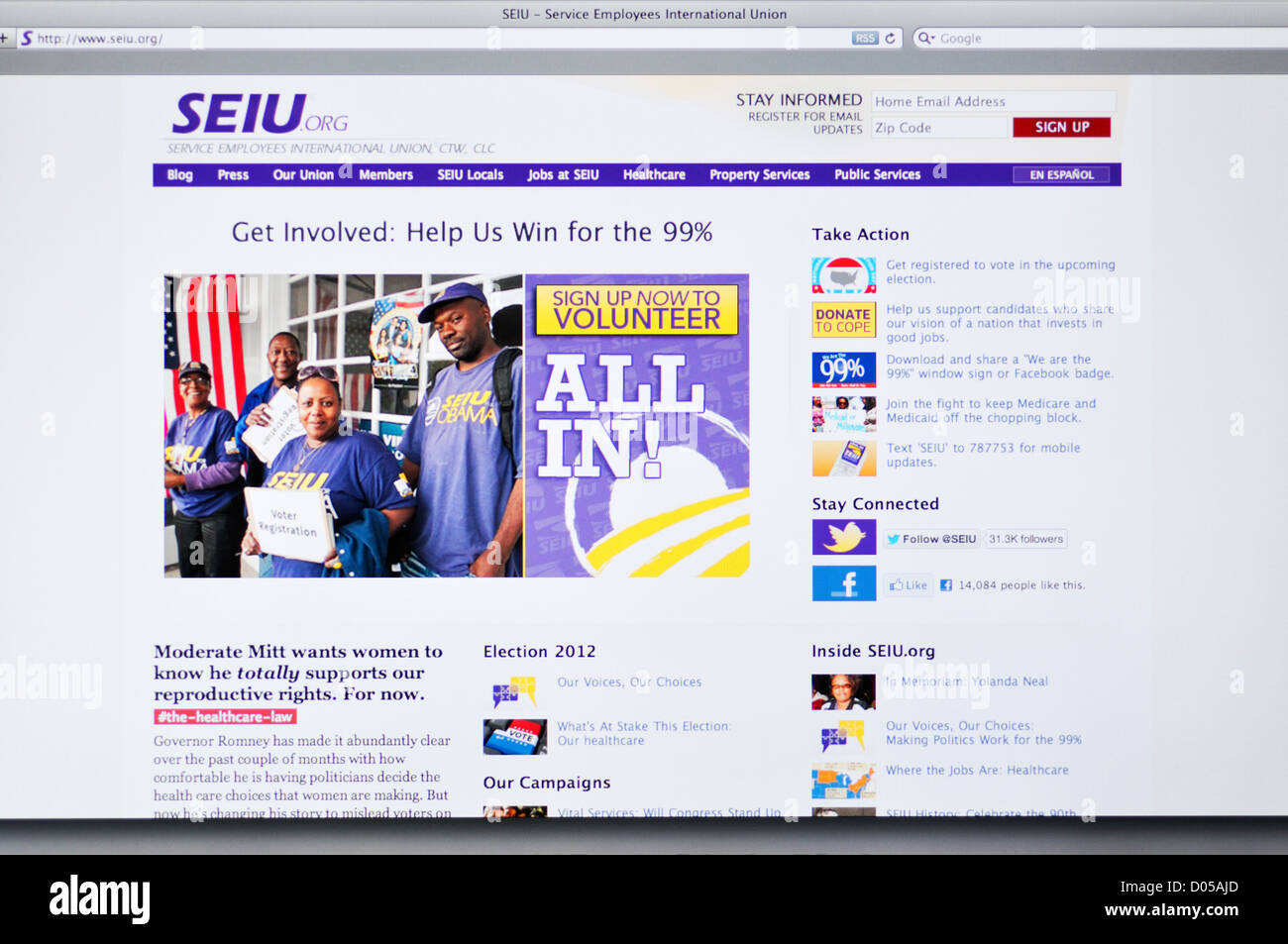 Service employees international union hi-res stock photography and ...