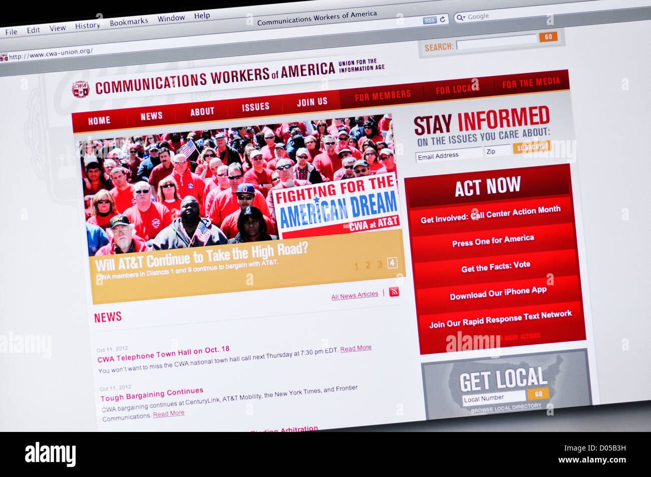 Communications workers union hi-res stock photography and images - Alamy