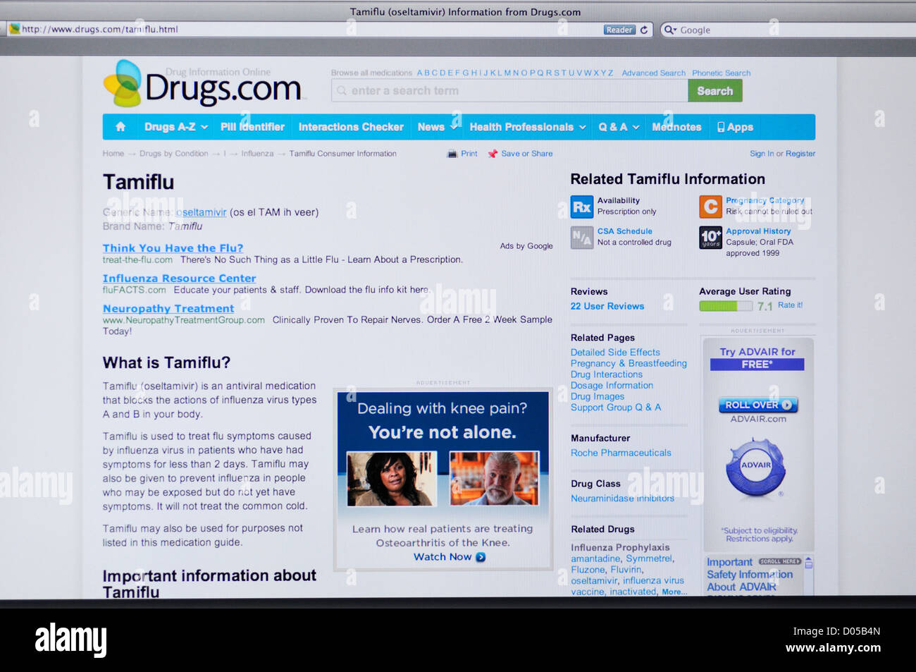 Drugs.com website - online drug information Stock Photo - Alamy