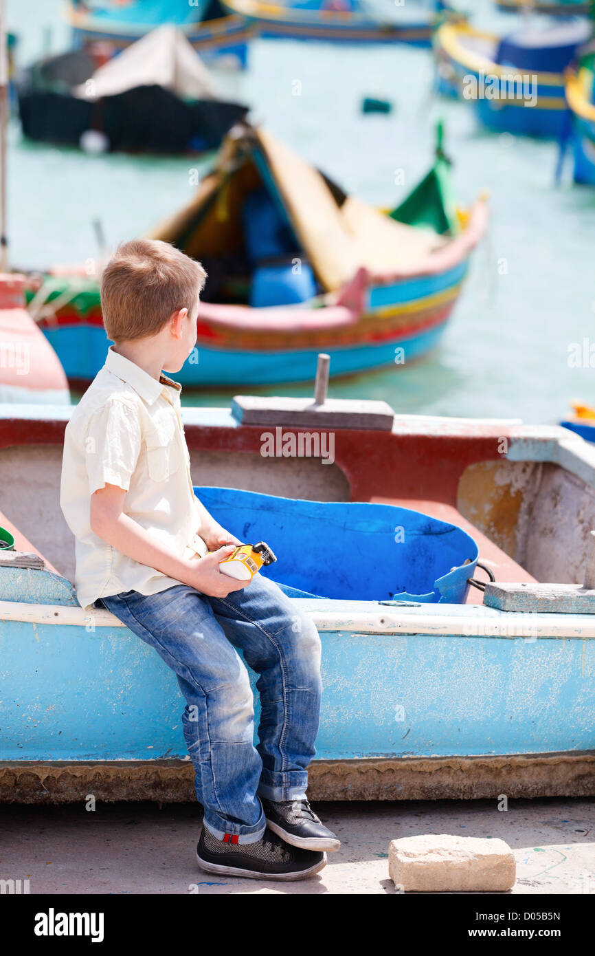 Little boy in Malta Stock Photo - Alamy