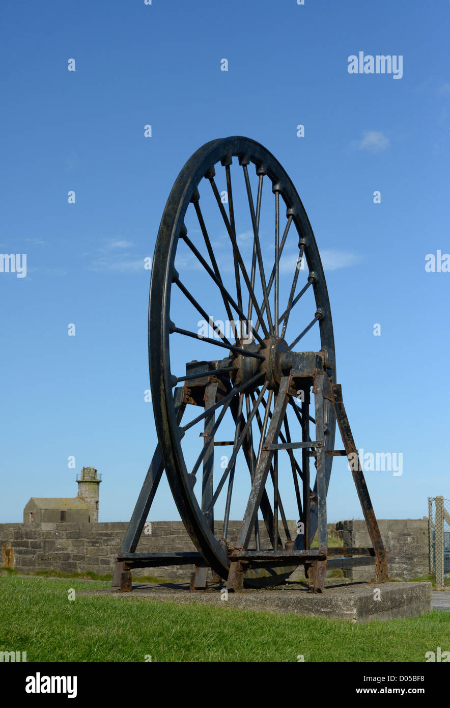 Colliery winding wheel. Memorial to the former Wellington Mine ...