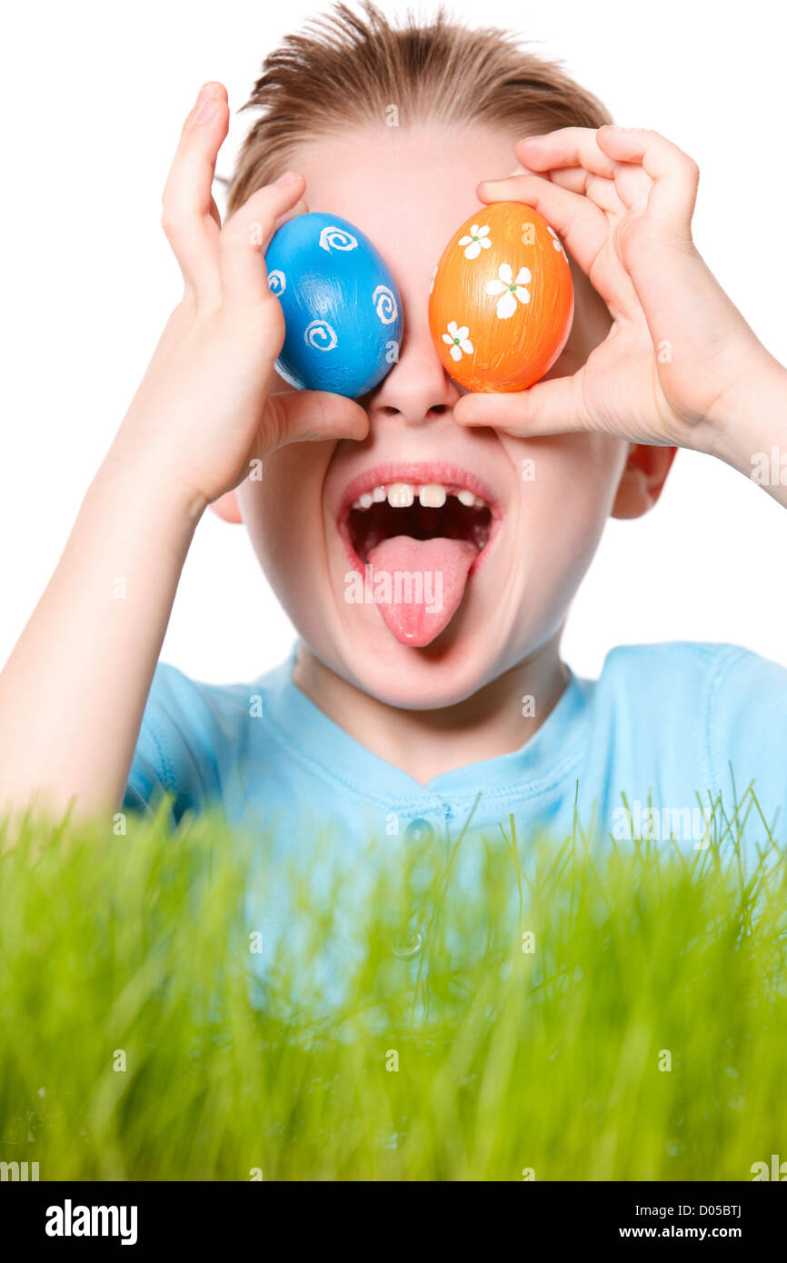 Easter boy funny portrait Stock Photo - Alamy