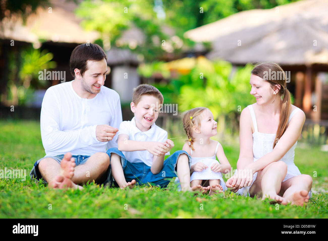 Summer family portrait Stock Photo - Alamy