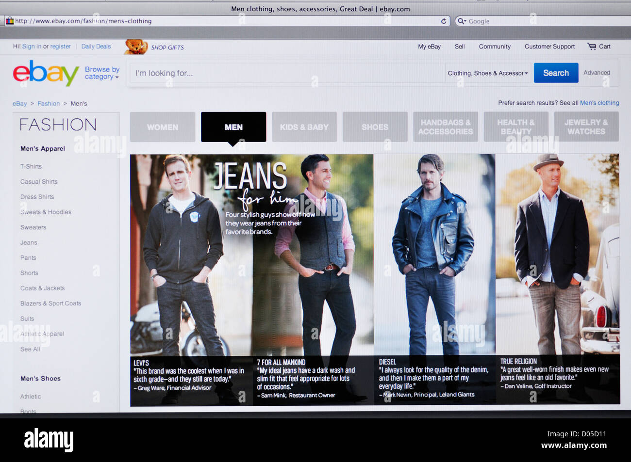 Ebay website - online shopping Stock Photo - Alamy