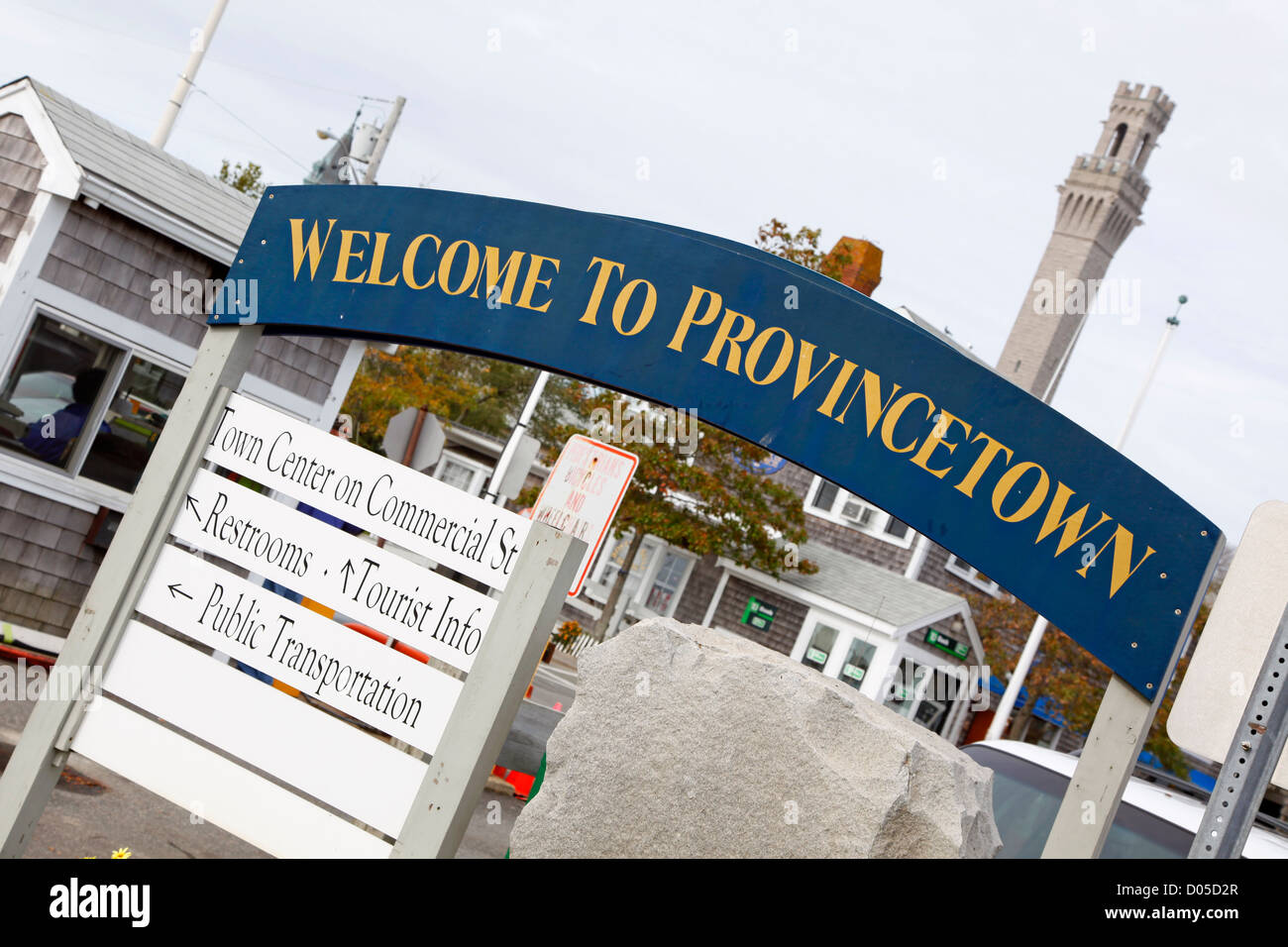 Welcome to Provincetown sign, Provincetown, Cape Cod, Massachusetts ...