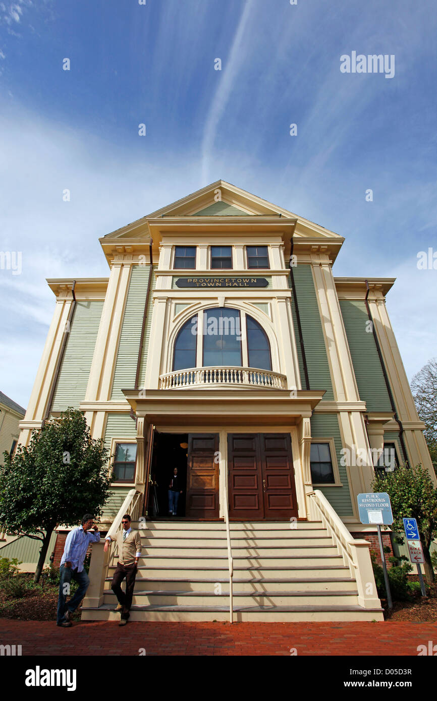 Provincetown town hall, Provincetown, Cape Cod, Massachusetts, America ...