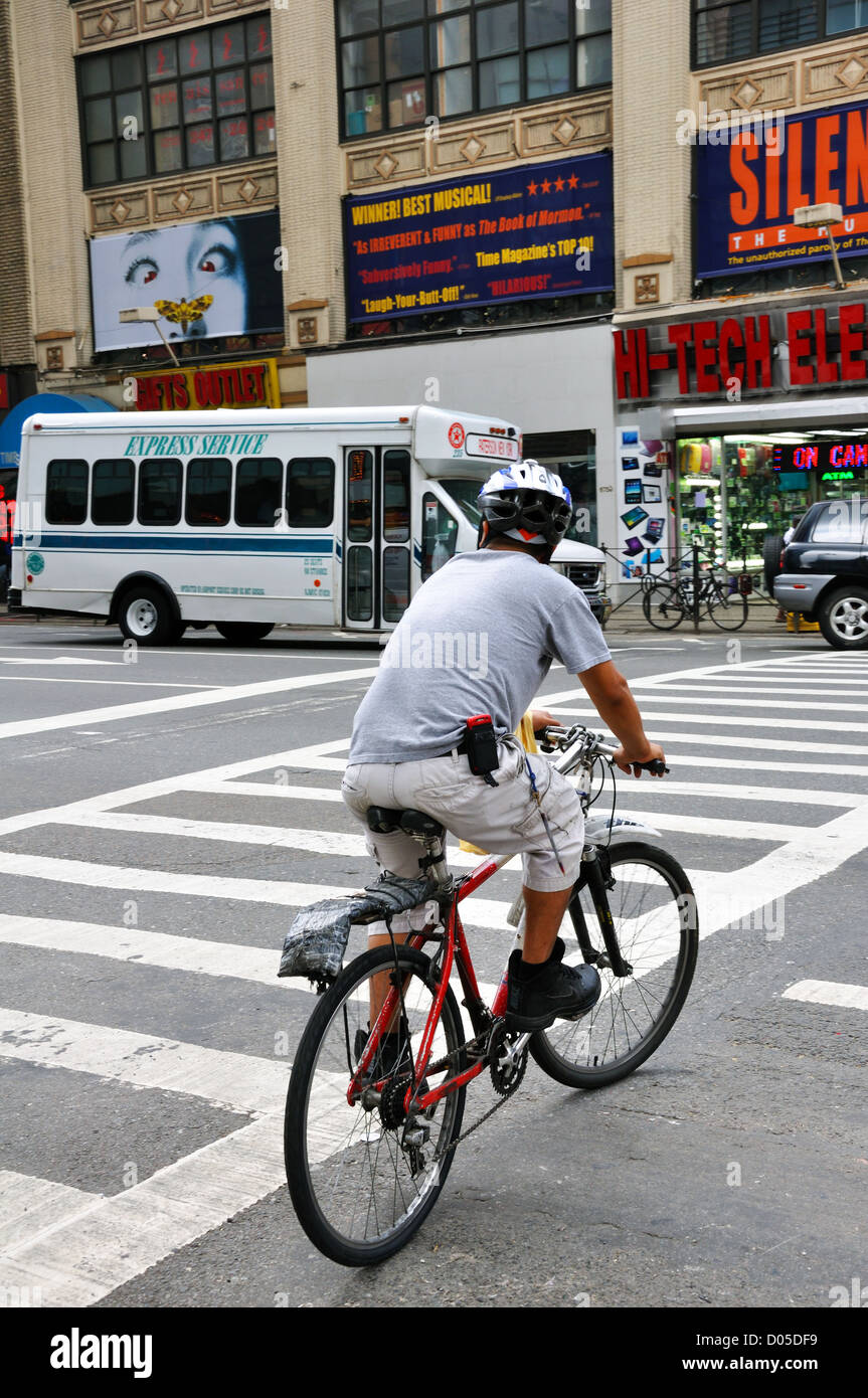 Biker, New York City, USA Stock Photo - Alamy