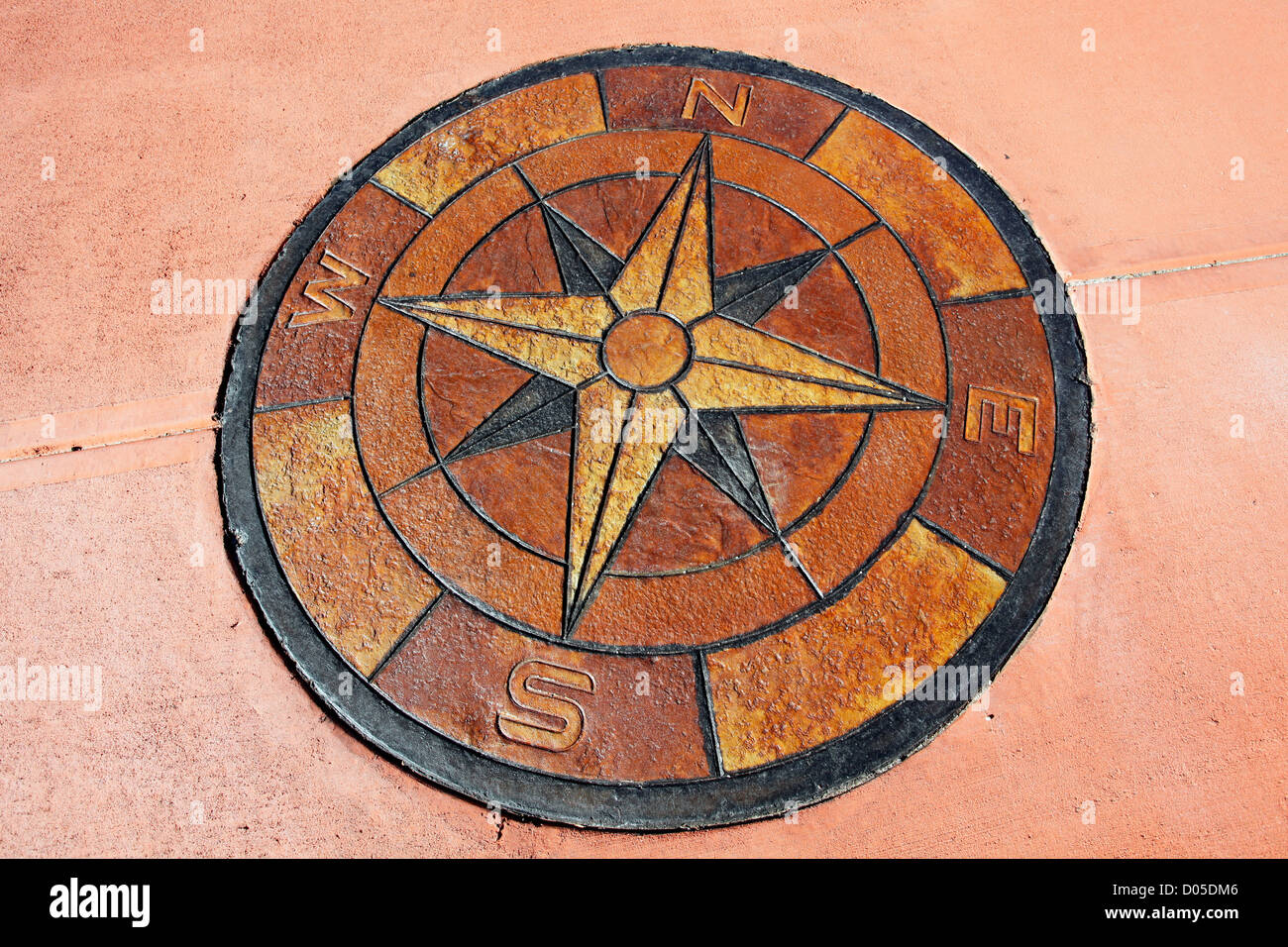 Compass floor decoration, Provincetown, Cape Cod, Massachusetts ...