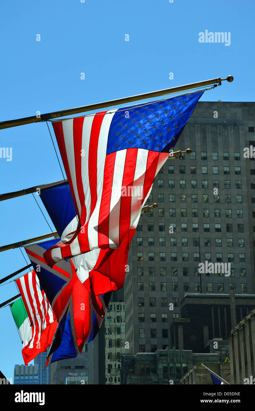 Flags, New York City, USA Stock Photo - Alamy