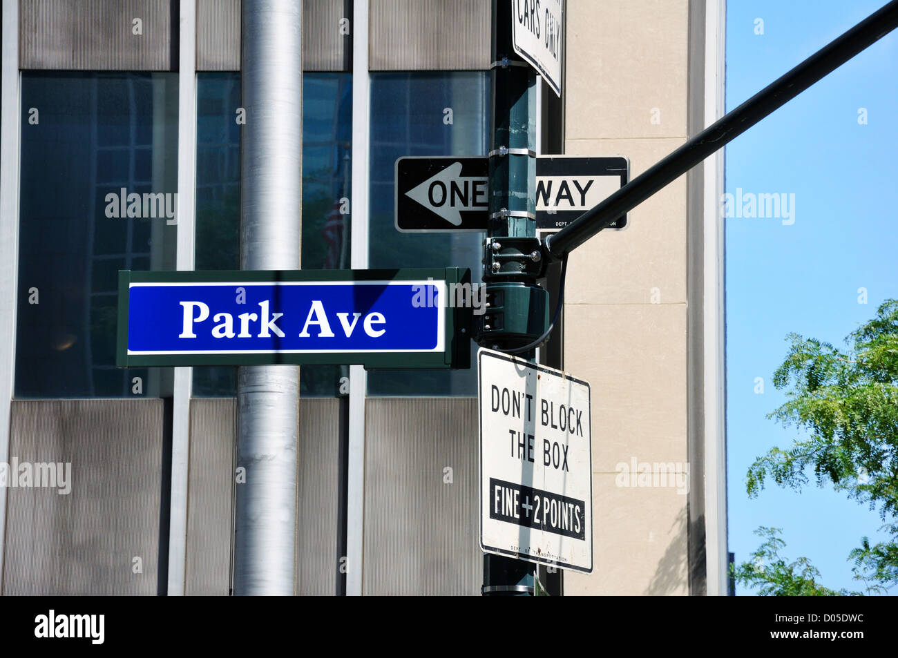 Park Avenue street sign, New York City, USA Stock Photo - Alamy