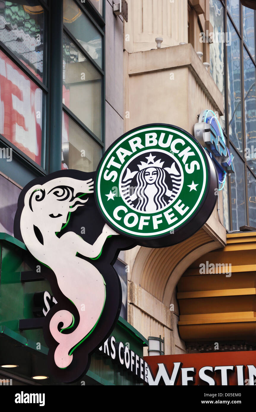 Starbucks cafe, Manhattan, New York City, USA Stock Photo - Alamy