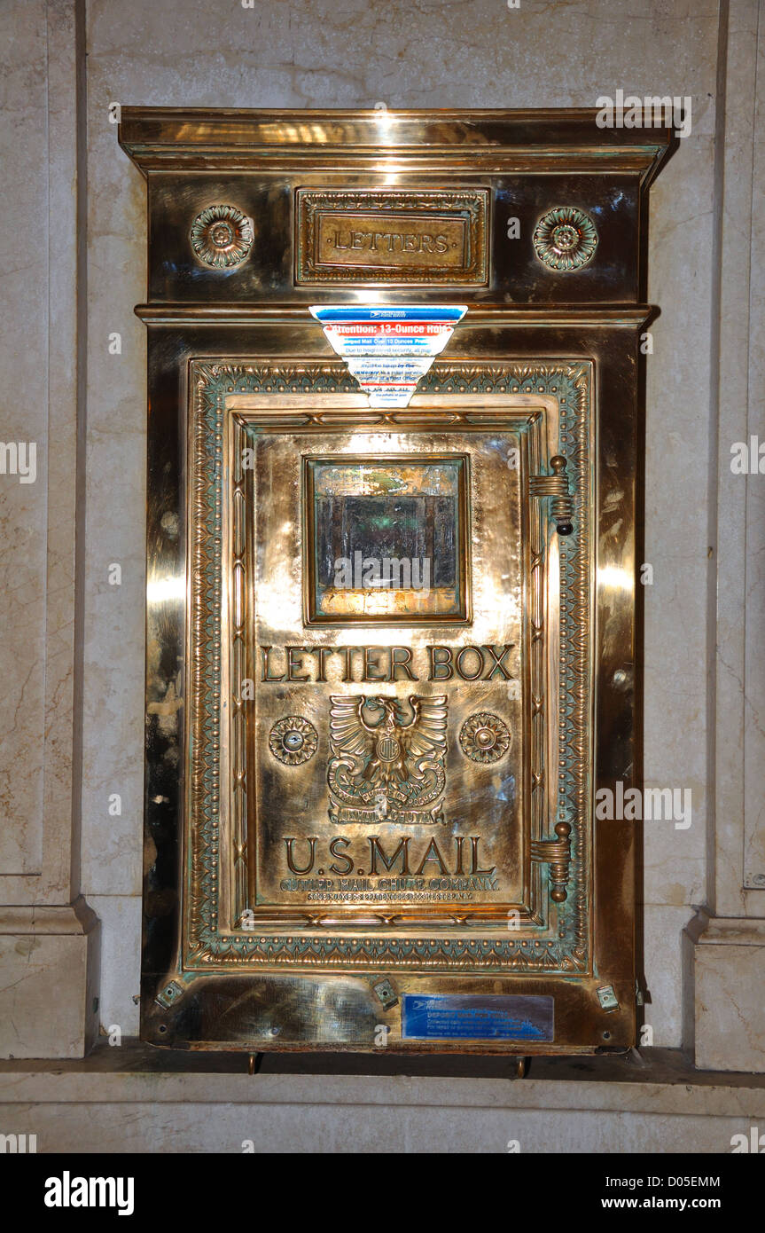 Old letter mail box, New York City, USA Stock Photo - Alamy