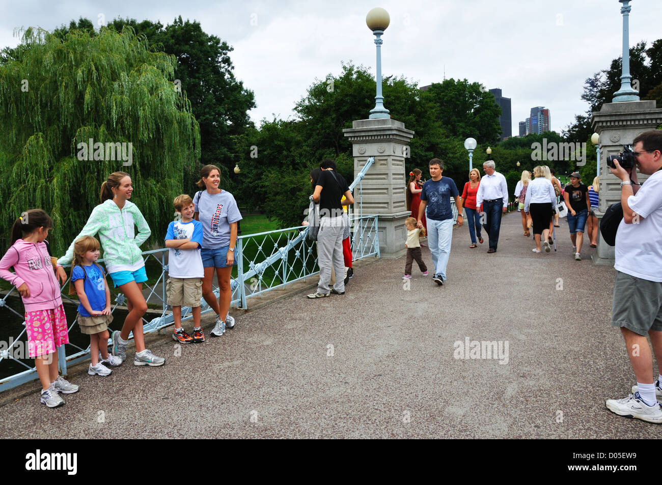 Family taking photo, Boston Common, Massachusetts, USA Stock Photo - Alamy