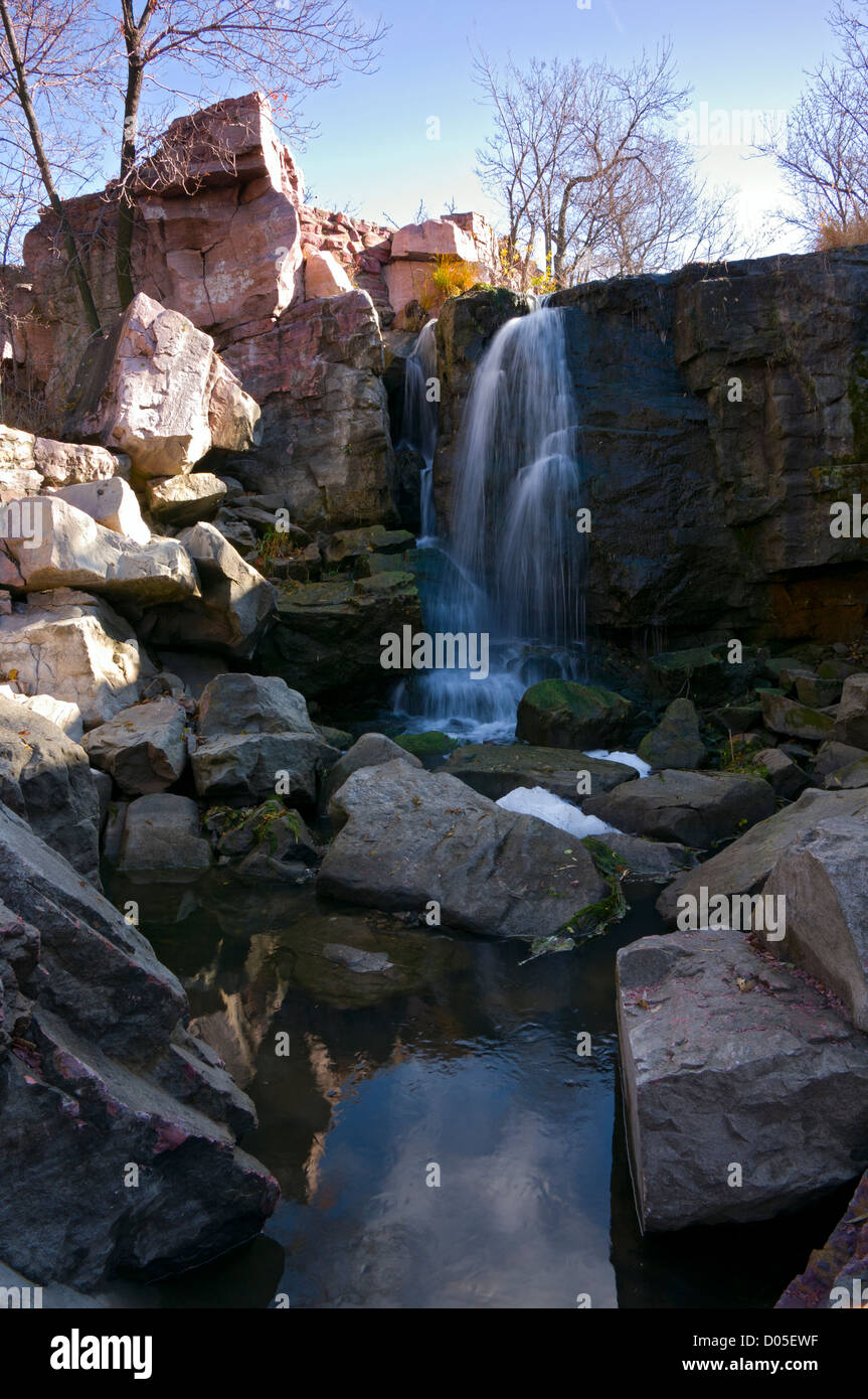 pipestone creek at winnewissa falls in pipestone national monument ...