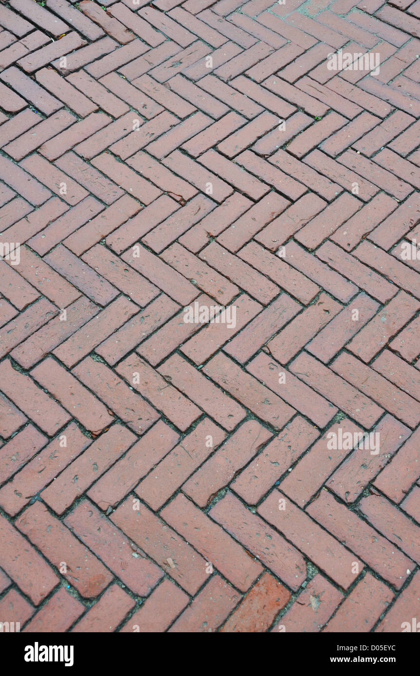 Red brick pavement Stock Photo - Alamy