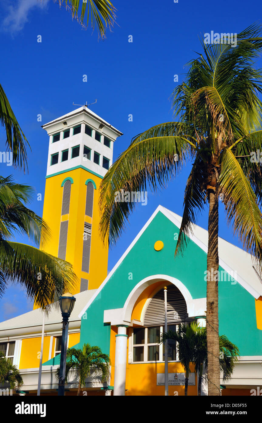 Port tower and administration building, Nassau, Bahamas Stock Photo - Alamy
