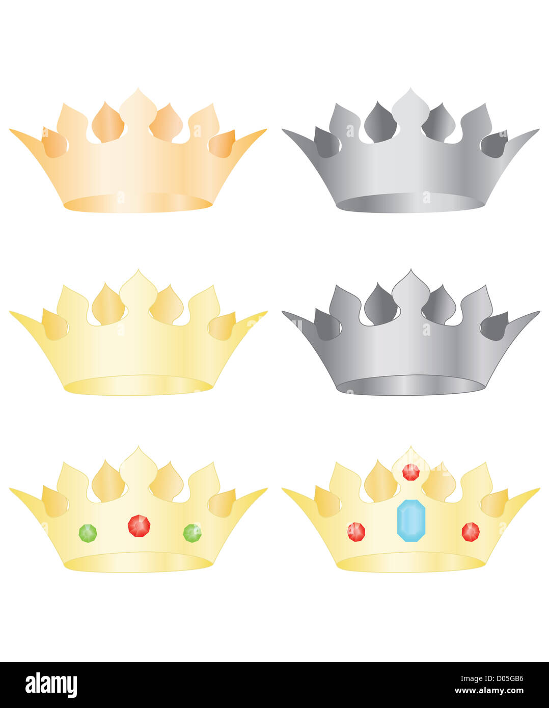 set of crowns Stock Photo - Alamy
