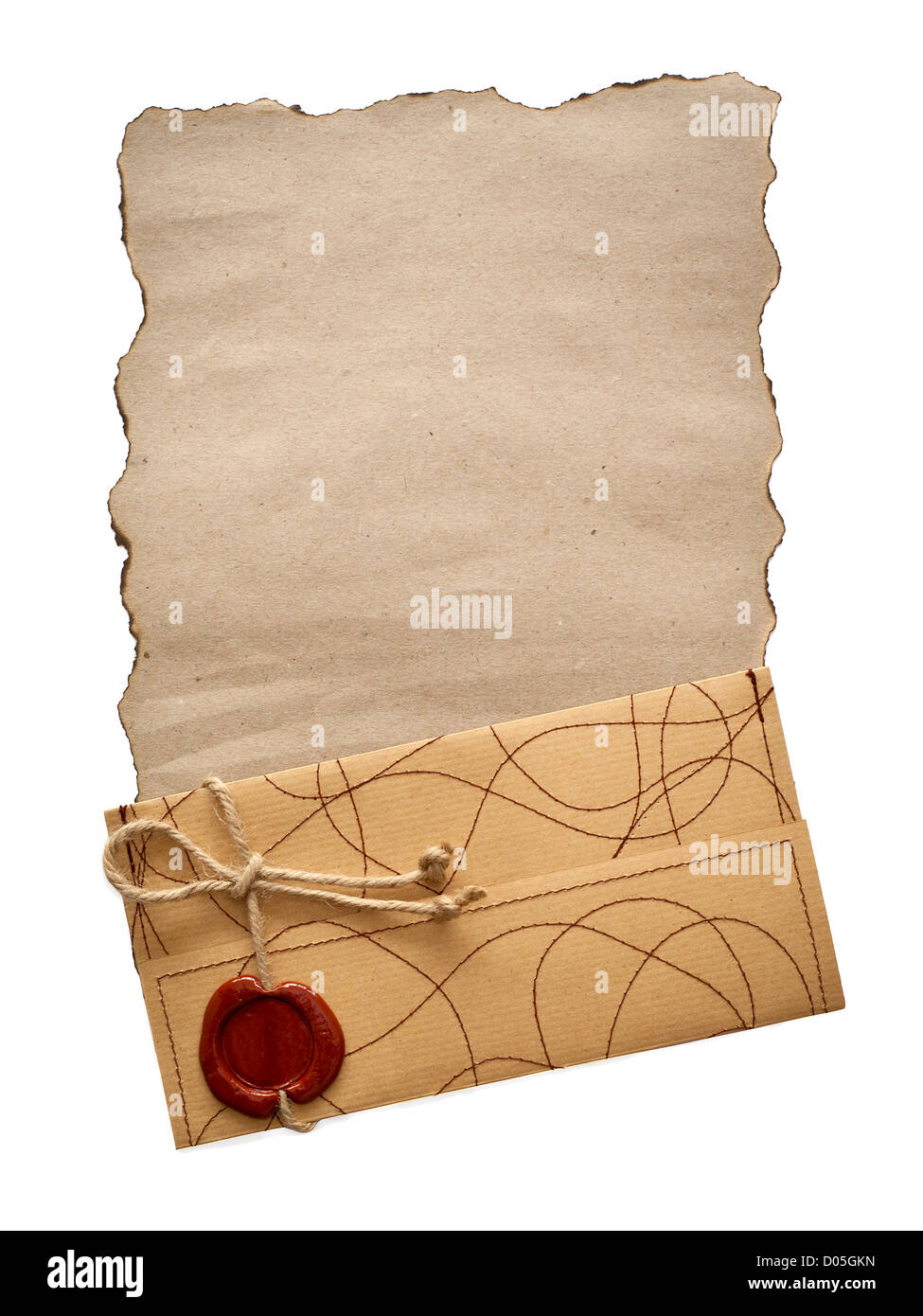 old paper and envelope isolated on white Stock Photo - Alamy