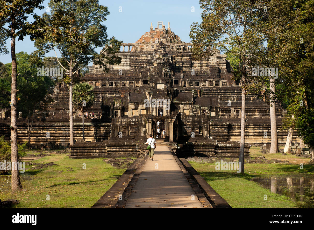 The restored Baphuon temple, Angkor Thom, Siem Reap, Cambodia Stock ...