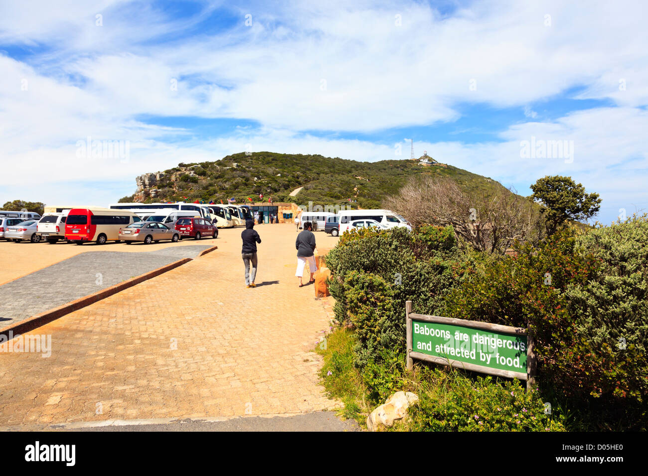 Cape Town, South Africa. Tourist at the start of the climb up to the ...