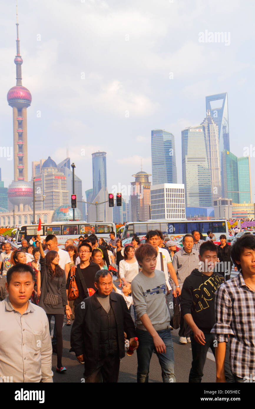 Shanghai China,Chinese Huangpu District,The Bund,Zhongshan Road ...