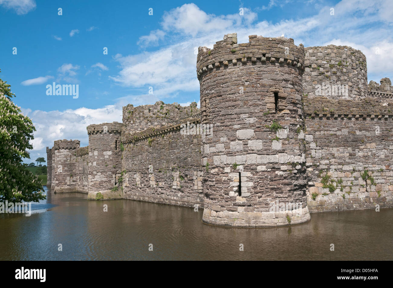 Wales, Isle of Anglesey, Beaumaris Castle, construction began in 1295 ...