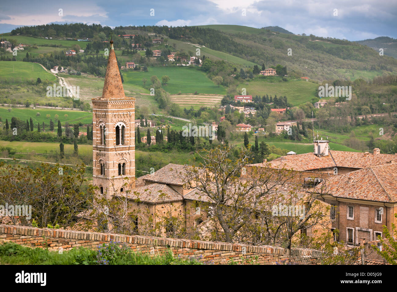 Old Urbino, Italy, Cityscape at Dull Day. Horizontal toned and ...