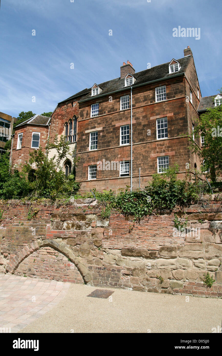 City Walls and Old Bishops Palace Worcester Worcestershire England ...