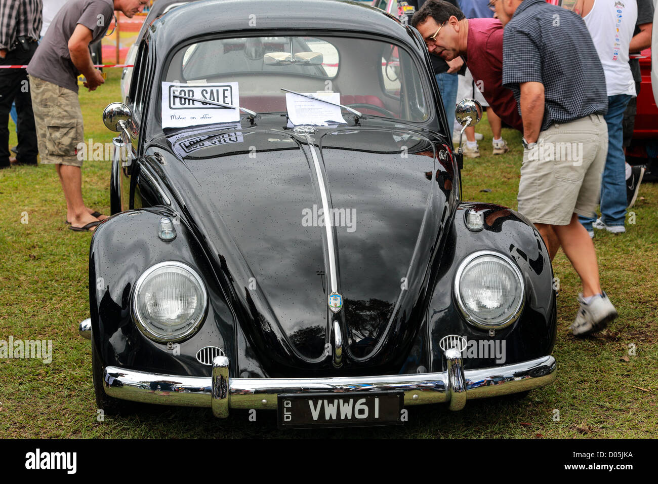 Early 60s' VW on display known as the beetle a classic car has a wide ...