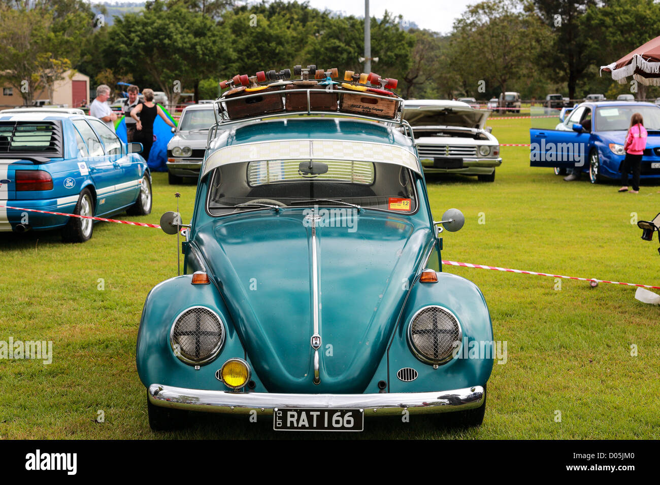 Early 60s' VW on display known as the beetle a classic car has a wide ...