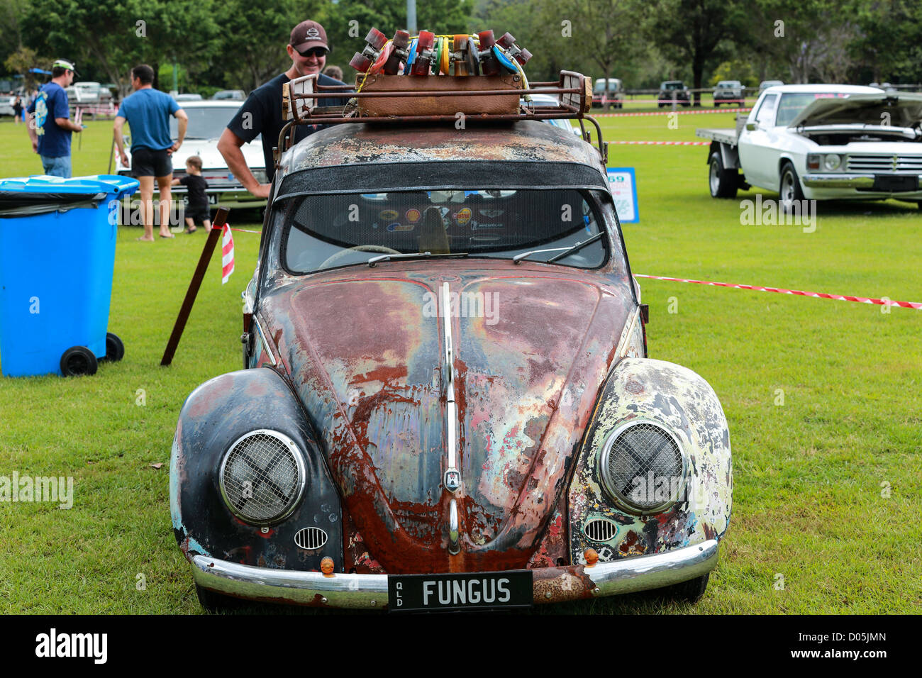 Early 60s' VW on display known as the beetle a classic car has a wide ...