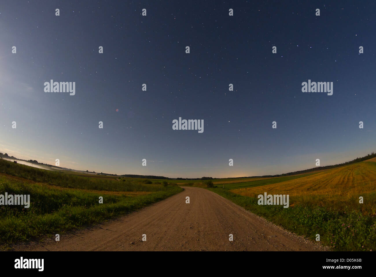 night rural landscape Stock Photo - Alamy