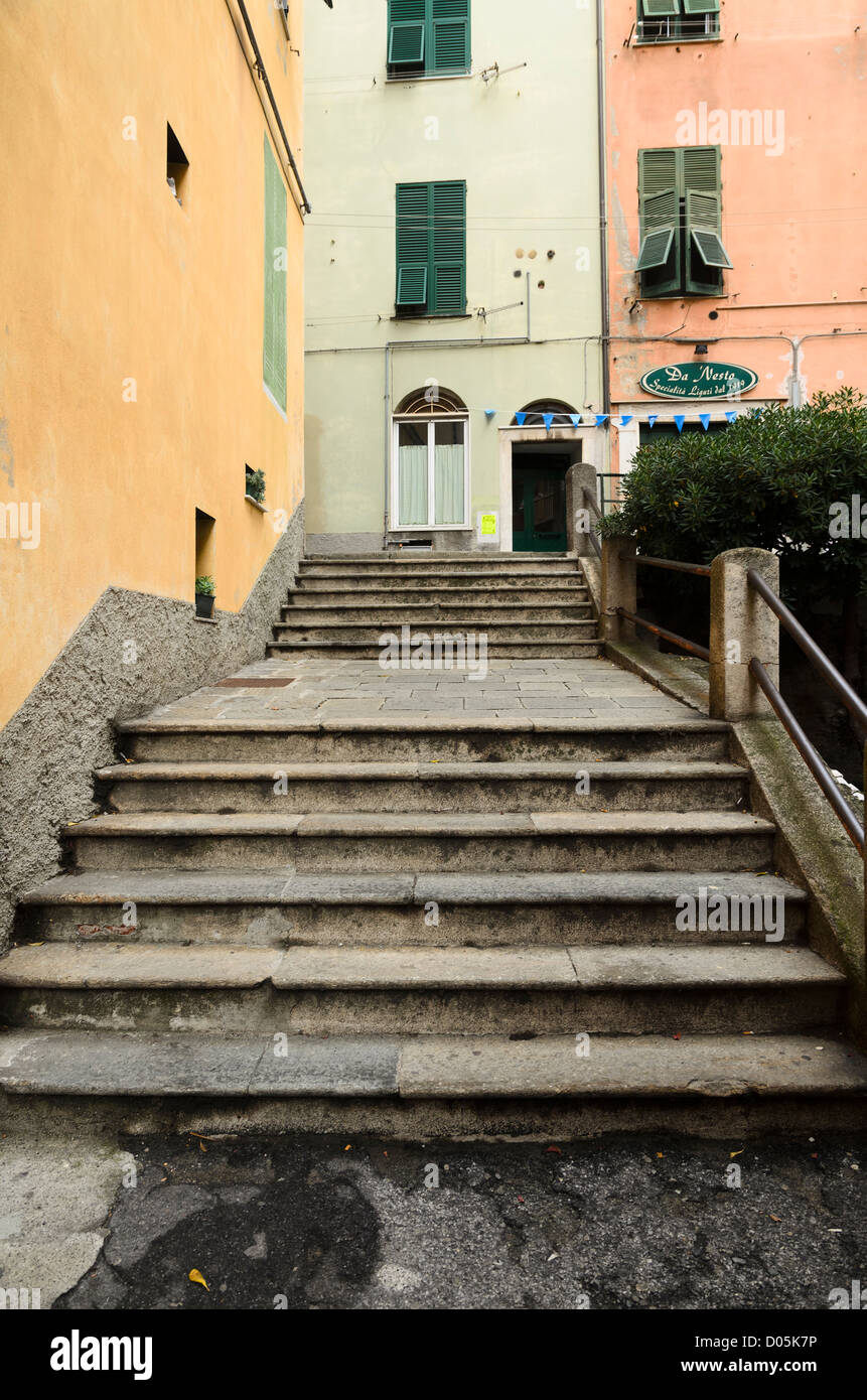 Stairway in Voltri - Genoa, Italy Stock Photo - Alamy
