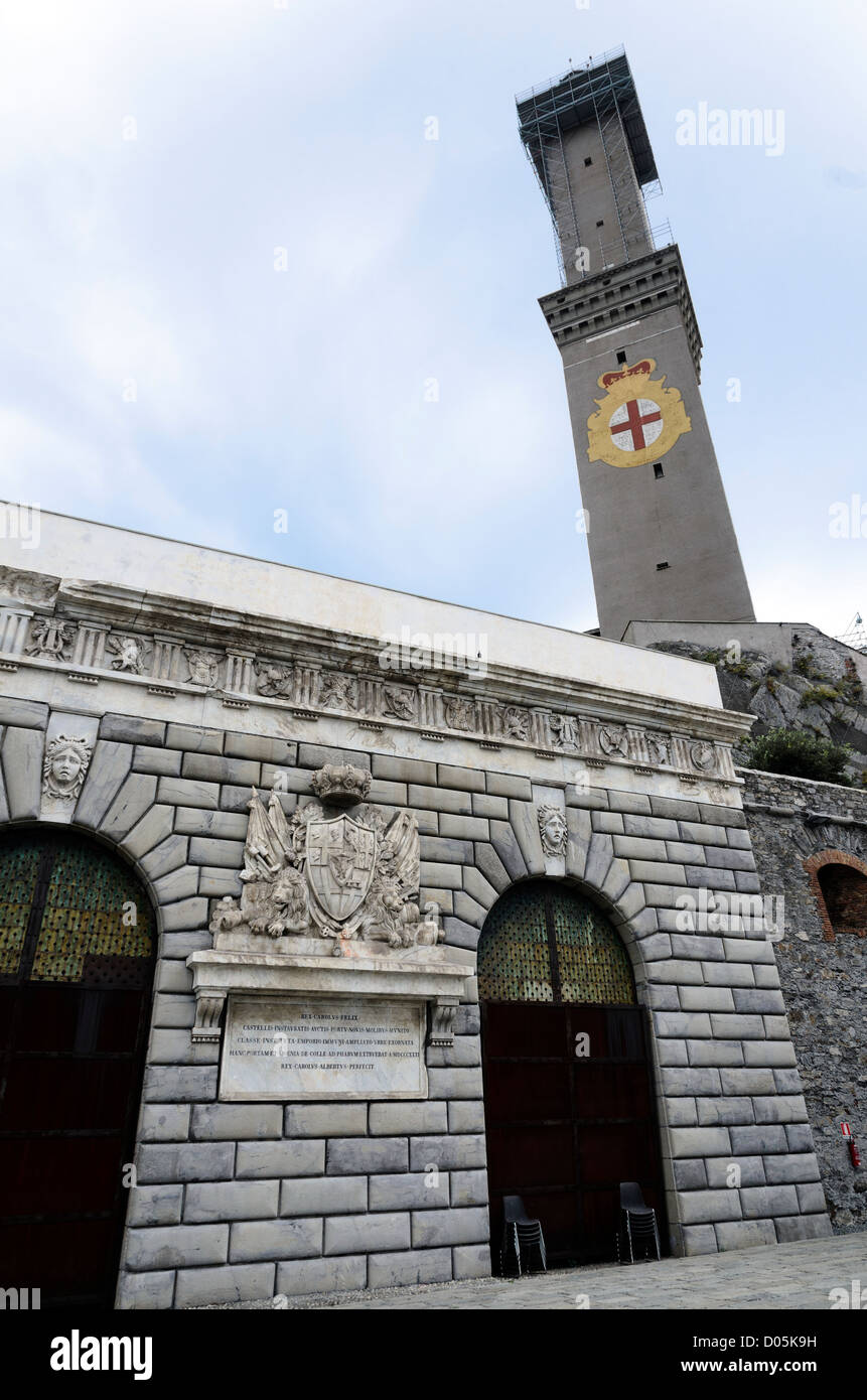 Lighthouse of Genoa called "Lanterna" - Italy Stock Photo - Alamy