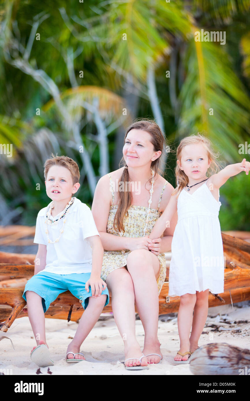 Family outdoors on summer day Stock Photo - Alamy