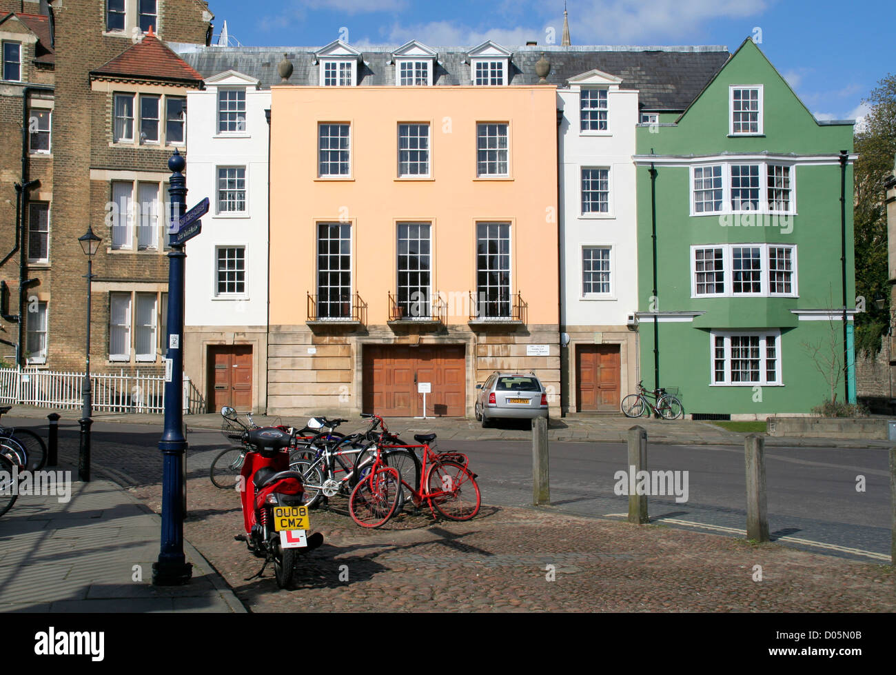 Oriel Square with bicycles Oxford Oxfordshire England UK Stock Photo ...