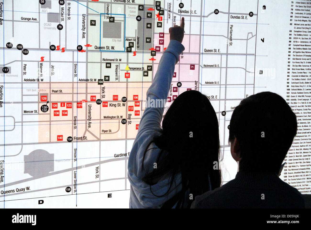 People Indicating a Map Stock Photo - Alamy