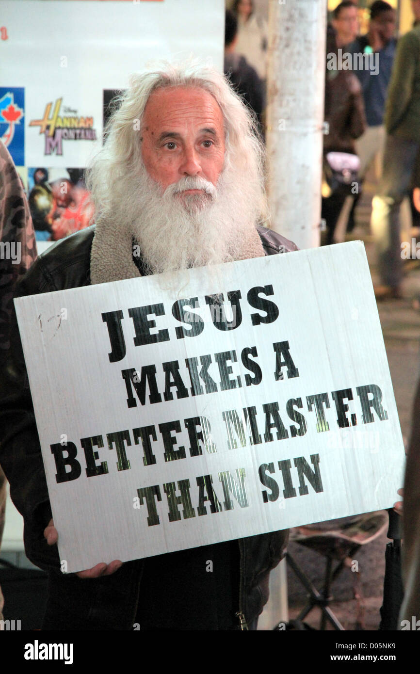 Pro Jesus Sign and Supporter Stock Photo - Alamy