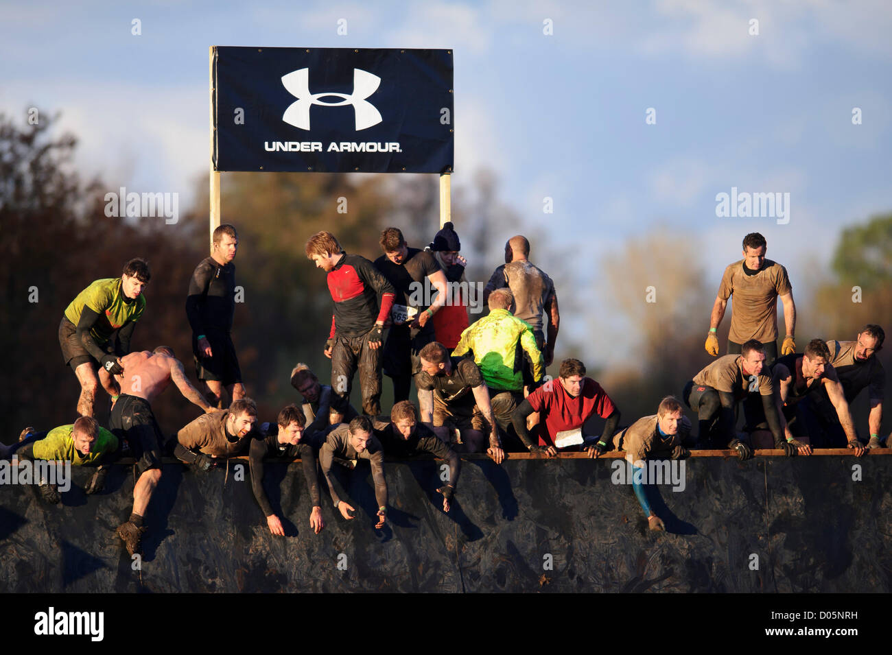 Cholmondeley, UK. 17th November 2012. Challengers in action on the ...
