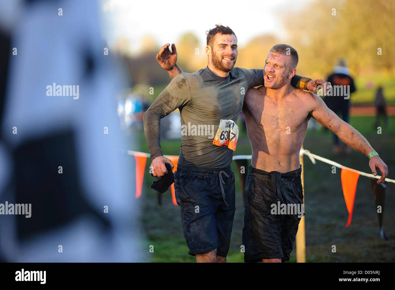 Obstacle race finish line hi-res stock photography and images - Alamy